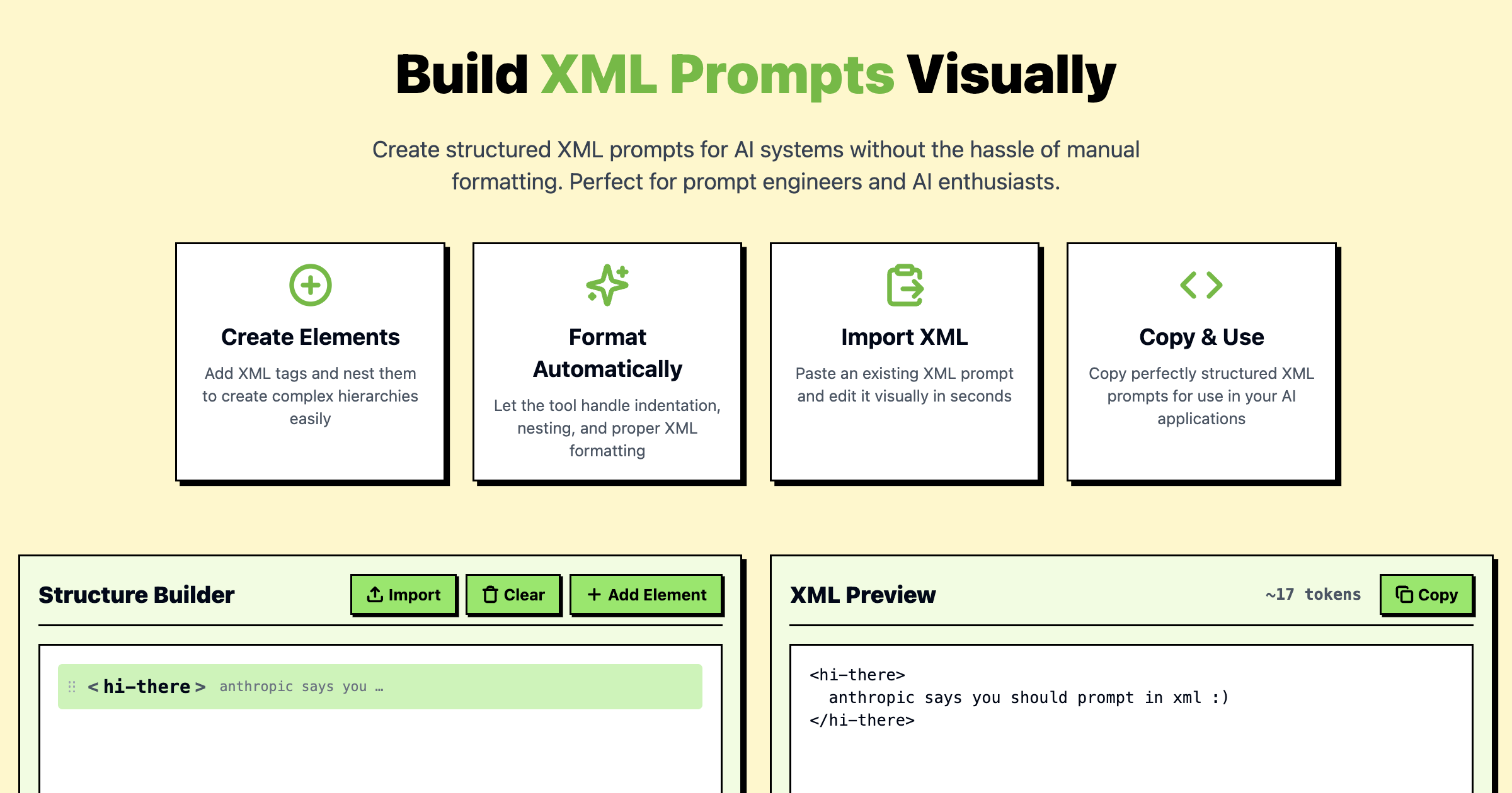 XML Prompt Builder